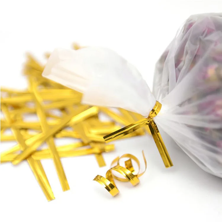 11 Cm Metallic Packing Wire Tie Gift Bags Closure Twist Tie - Buy Gift ...