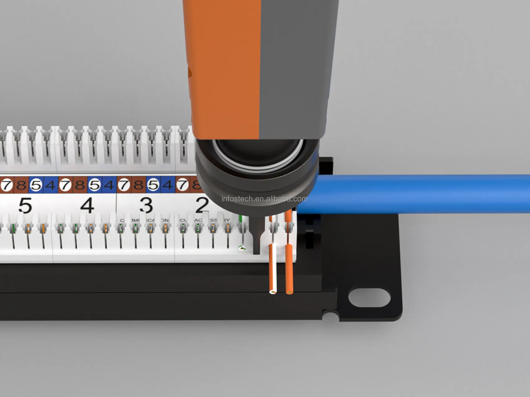 Renbao 24 Port Cat6a Modular Keystone Jack Lan Patch Panel For ...