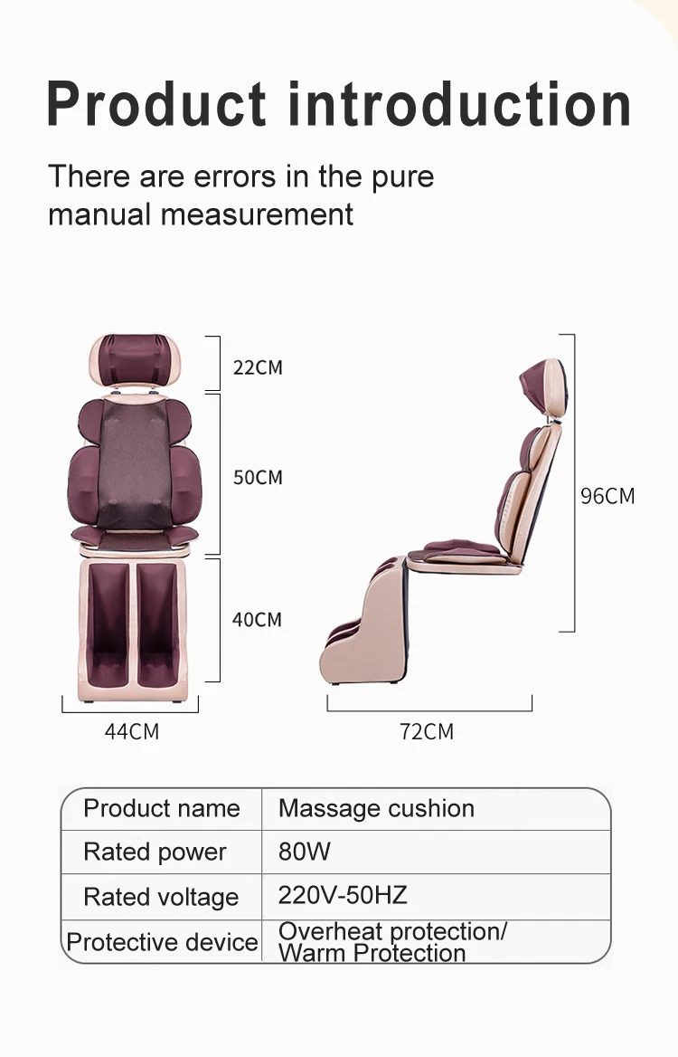 Luxury Multifunctional Whole Body Chair Cushion Zero Gravity Massage ...