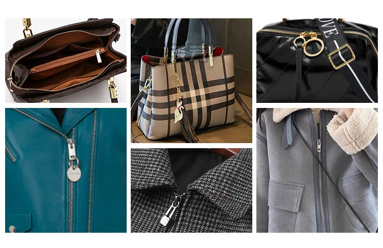 Custom Pu Leather Soft Zipper Puller Slider Tassel Design Gunmetal ...