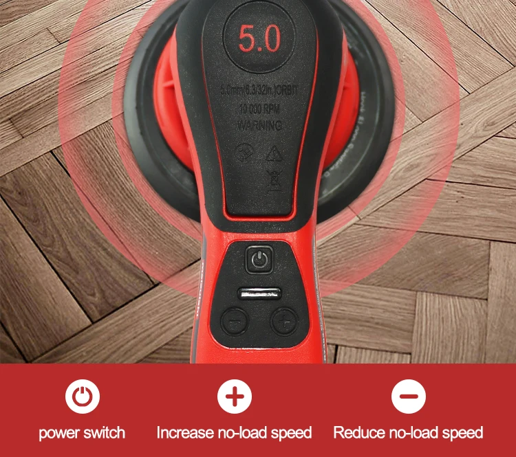 Automotive Brushless Mini Orbital Sander Orbital Grinder Concrete ...