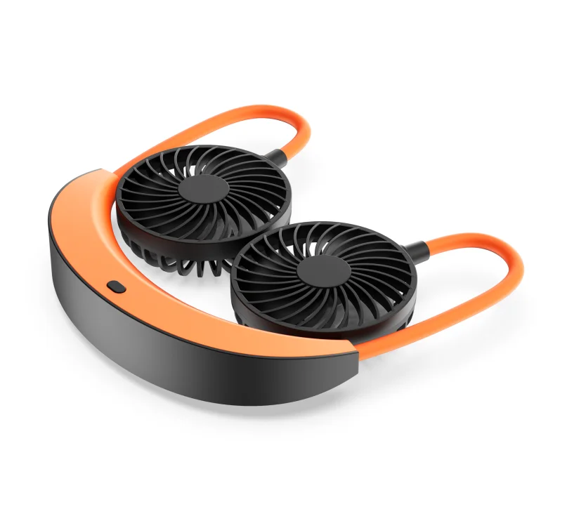 360 Degree Airflow Rotation Neck Hanging Fan Portable Hands-Free ...