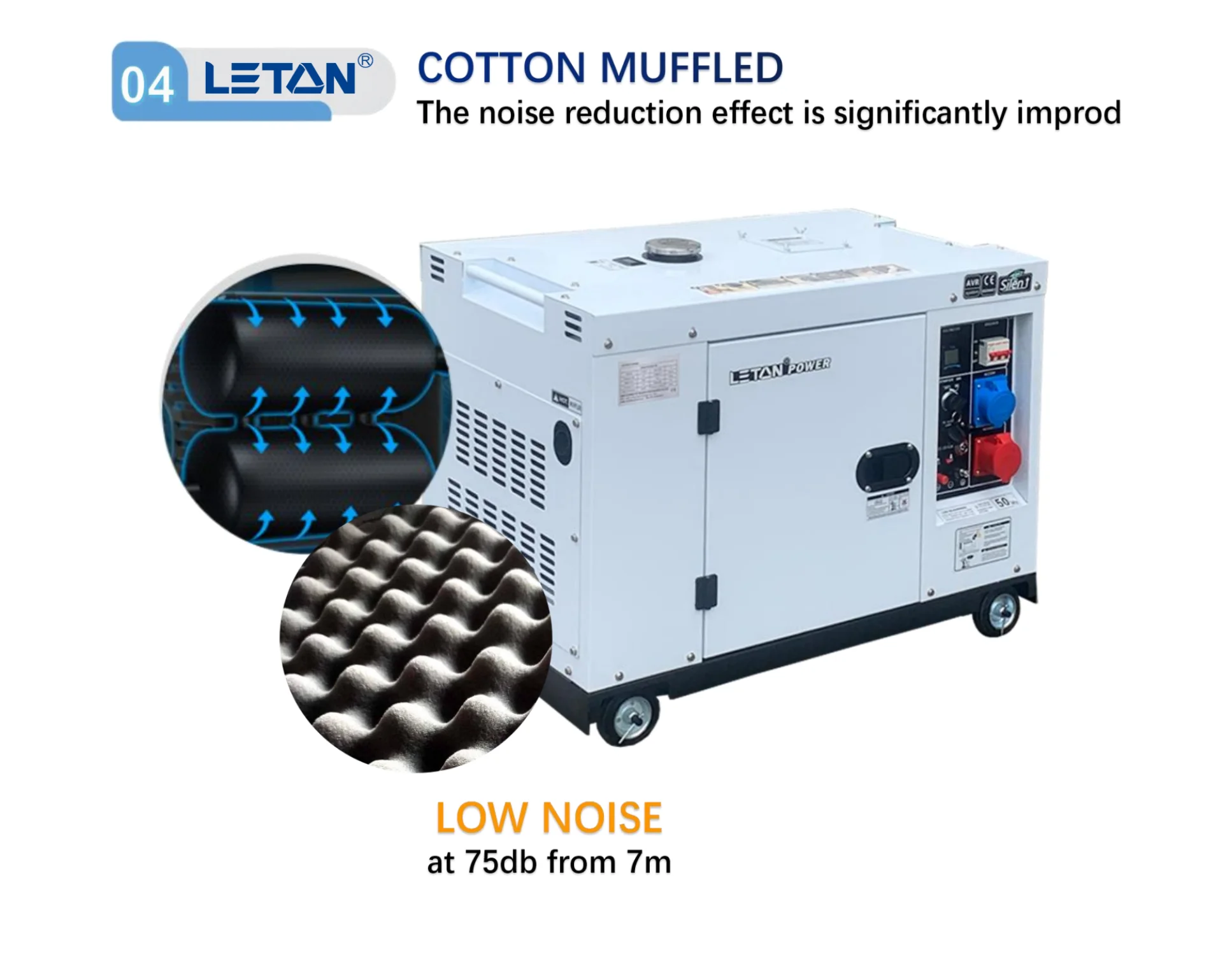 LETON Power Soundproof Home Use Generator - 10kva Silent Diesel