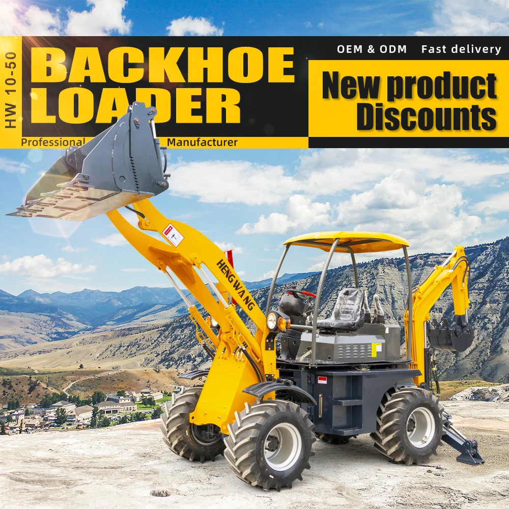 Free Shipping New Diesel CE Epa Engine Large Mini Retro Backhoe Loader