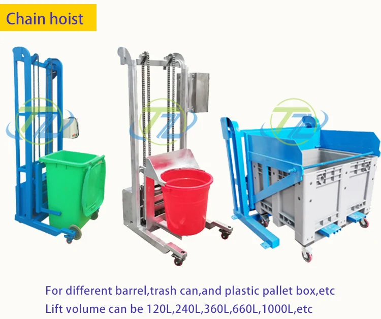 Motorized Waste Bin Elevator Food Waste Disposer Trash Can Lift Machine ...