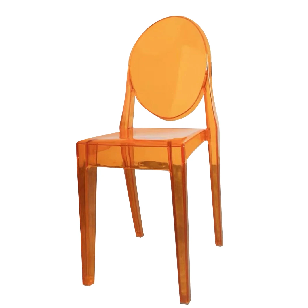 Nordic Stackable Plastic Chair Crystal Pc Resin Dining Chair Hotel ...