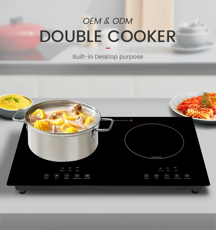 2 Burner Induction Cooker - 2200W Electric Cooking Power