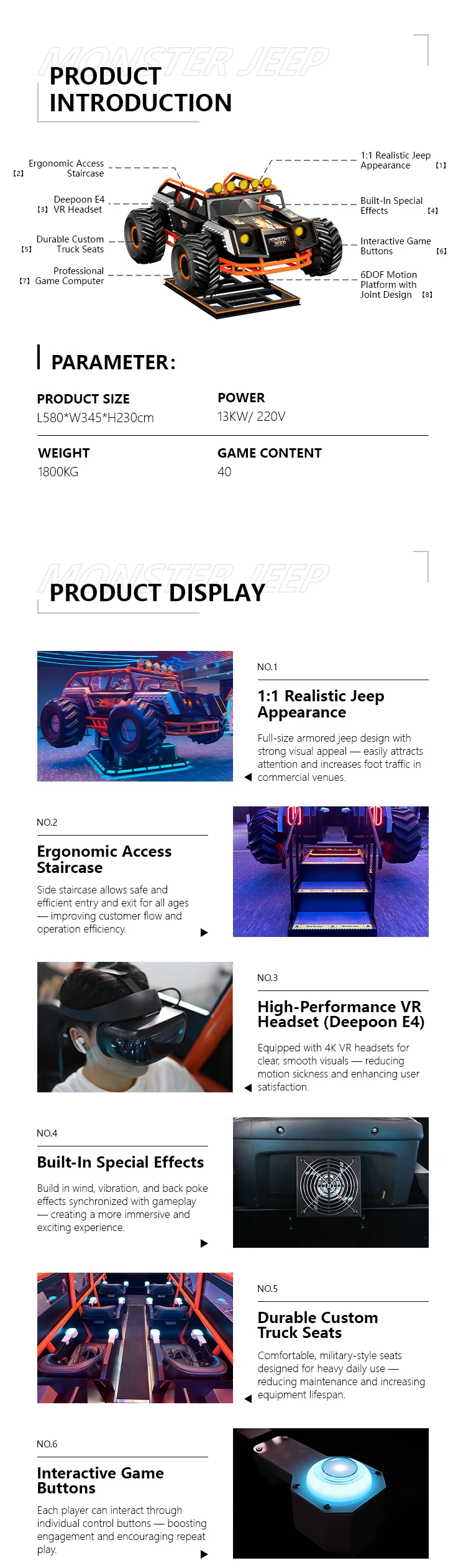 6-person VR Racing Simulator - 9D off Road Gaming Experience