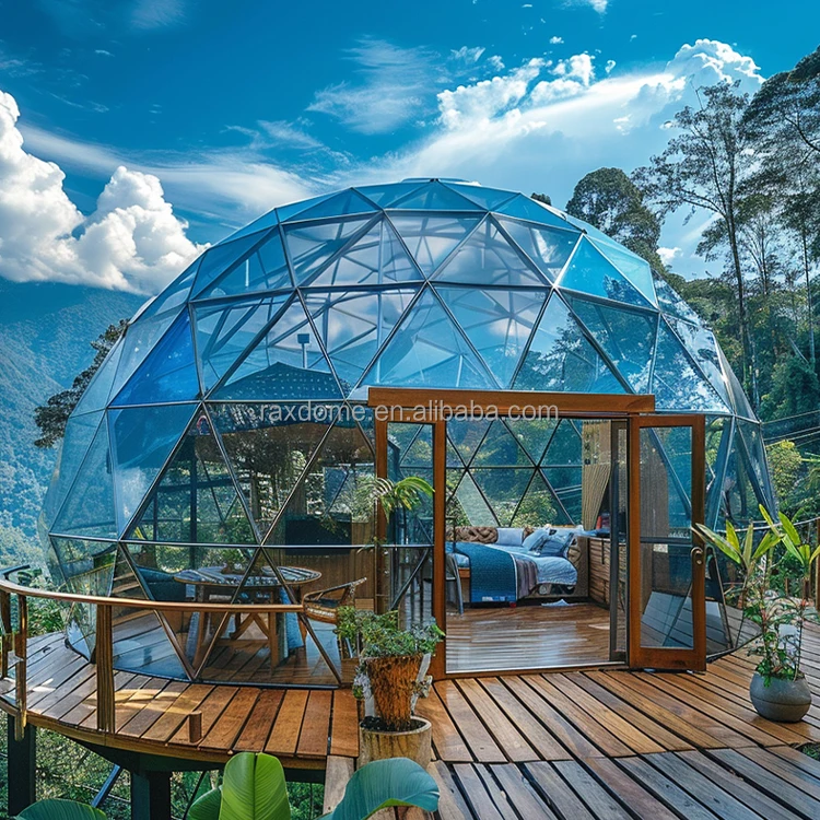 Outdoor Glass House Tent - Glamping Hotel Geodesic Dome