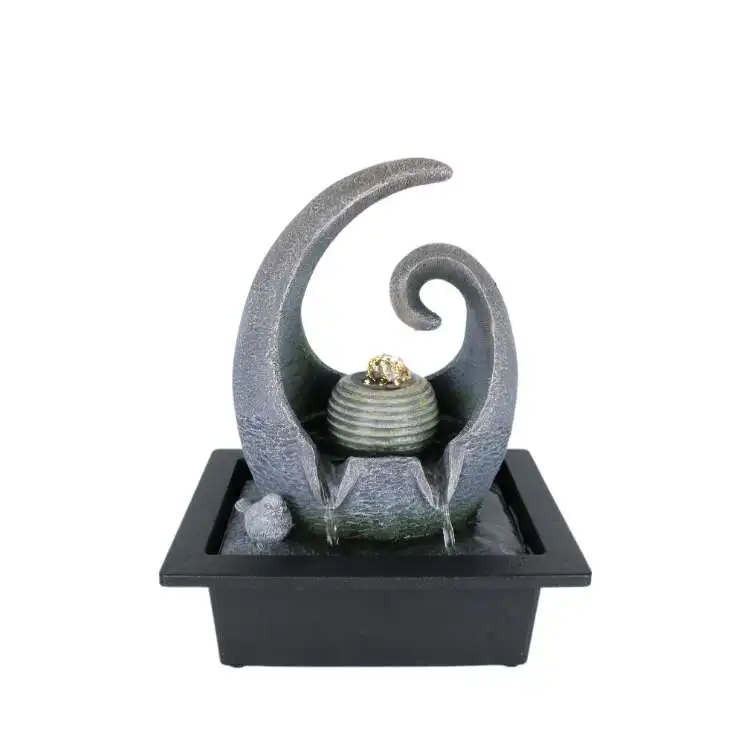 Simple art water tabletop Small Plastic base Mini Water Fountain For ...