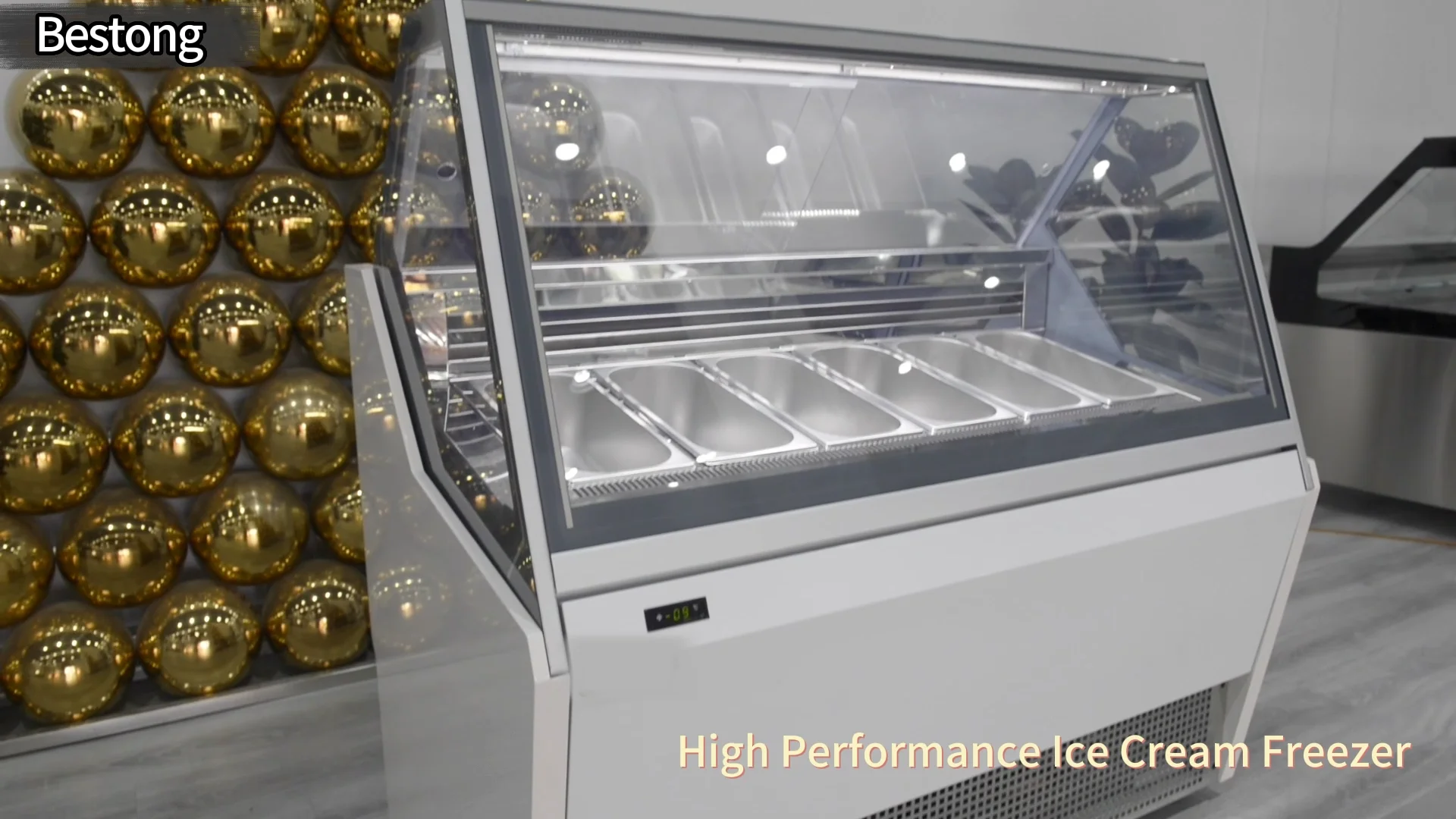 High Performance Ice Cream Freezer Gelato Showcase Cabinet Ice Cream ...