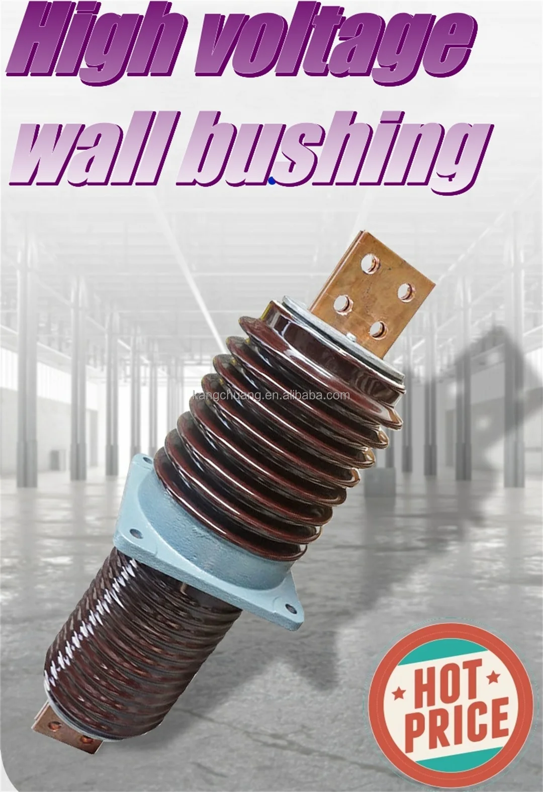 Outdoor High-Voltage Power Station Line Type Ceramic Wall Bushing CB ...