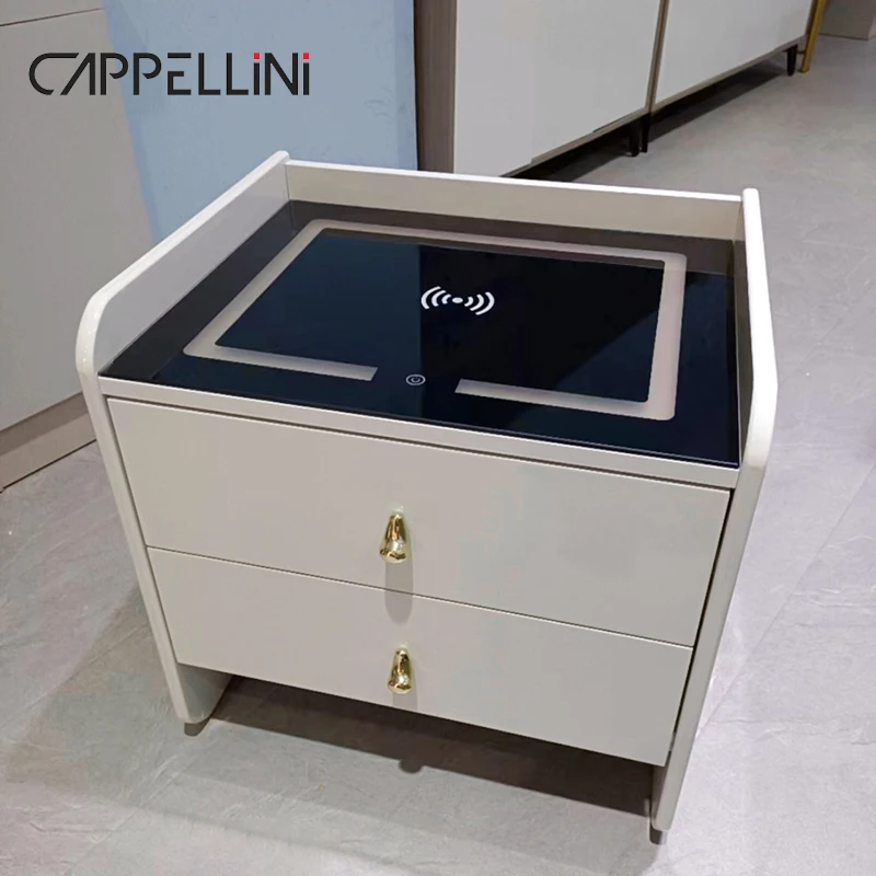 Mesita De Noche Madera Inteligente Modern Simple Storage Night Stand ...