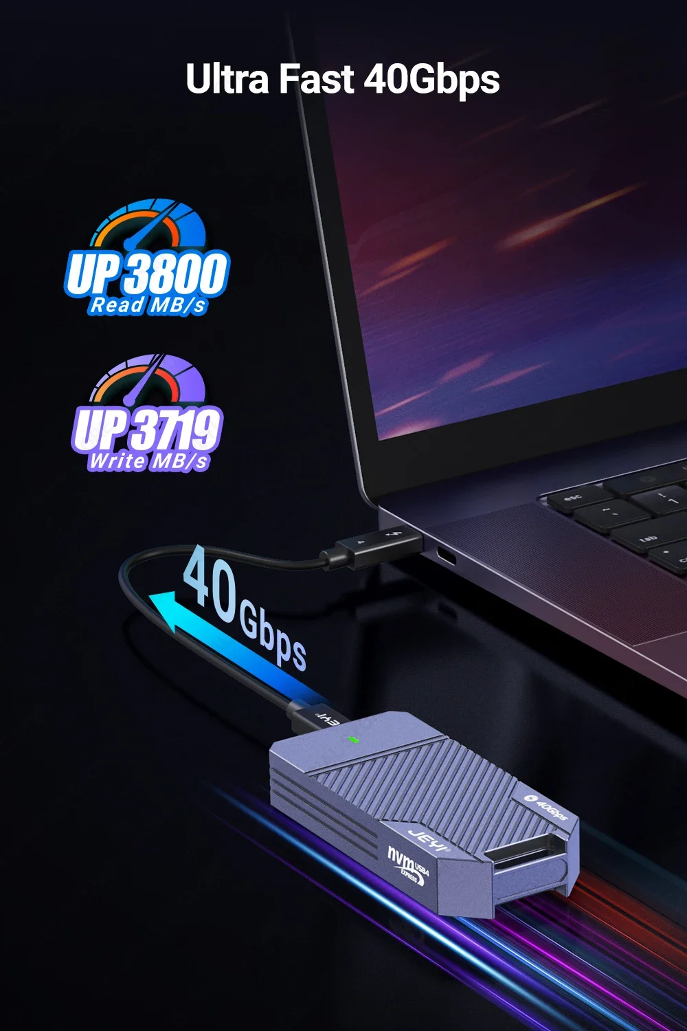 External M2 Ssd Case 40gbps Disco Duro Externo Enclosure M.2 Nvme Ssd ...