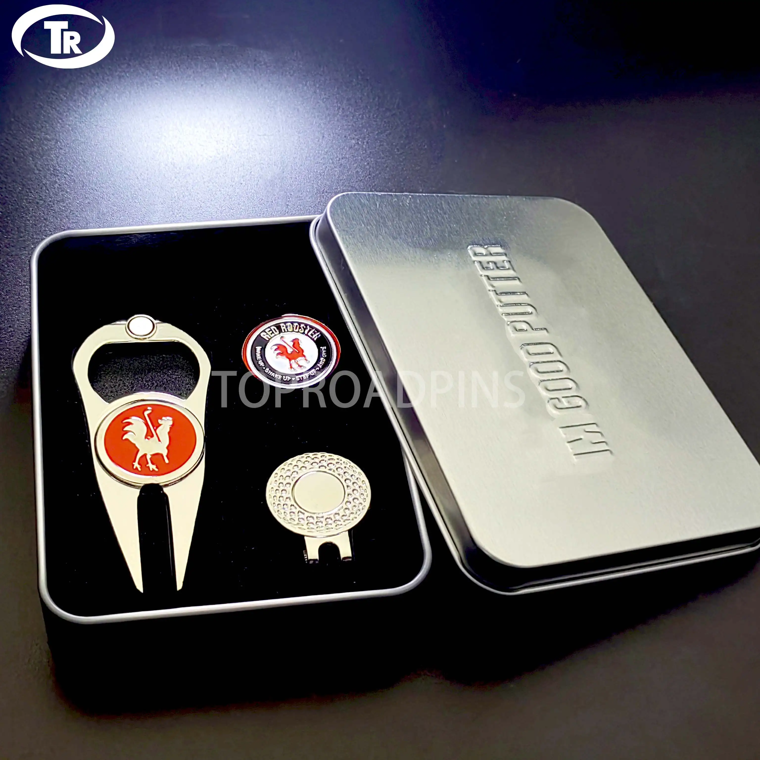 Customized Golf Club Gift Set Fork Golf Divot Repair Tool And Cigar ...