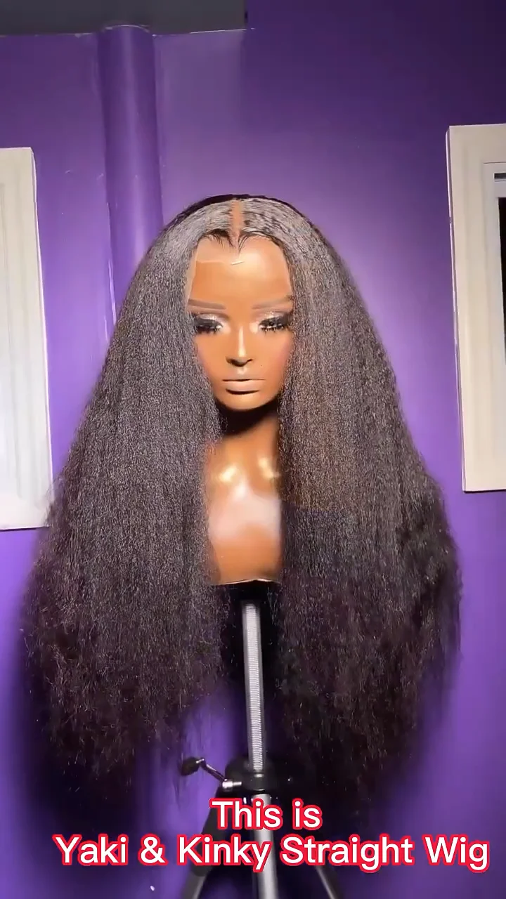 New 4c Textured Hairline Yaki Wigs 360 Hd Full Lace Front Human Hair ...