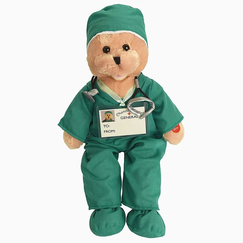 Custom Brand Hospital Stuffed Teddy Bear - Doctor Nurse Uniform