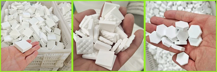 Alumina Ceramic Dimple Tile 19.5x19.5x6+1mm With Groove Back For ...