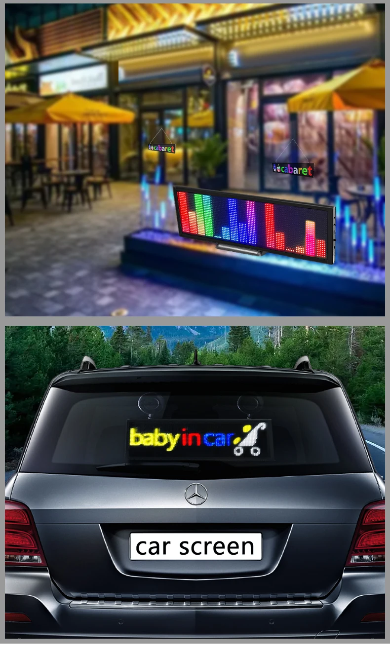 Indoor Led Open Closed Sign Board Rgb Full Color Customized Scrolling ...