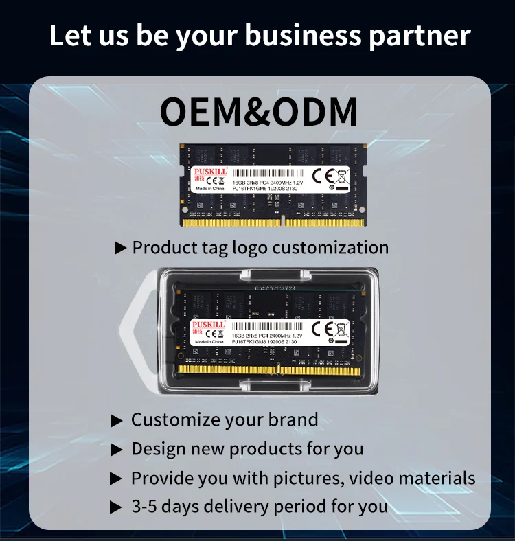 Most Popular Ram Memory DDR3 DDR4 DDR5 Memoria 1600MHz 3200MHz 6800MHz 1.1V/1.2V/1.5V for Mini ...