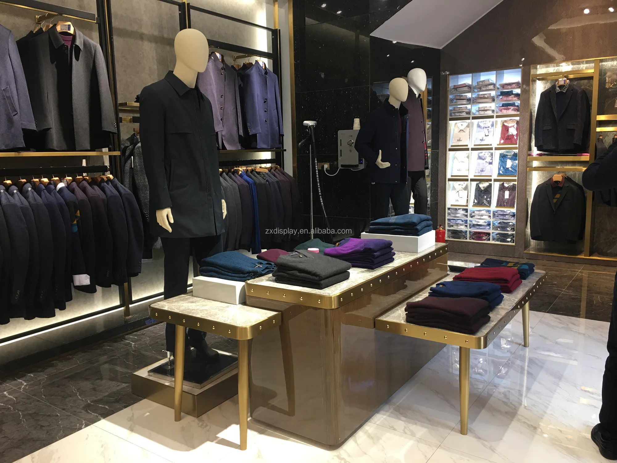 Men Clothes Shop Display Furniture Display Cabinet Store Fixture for ...