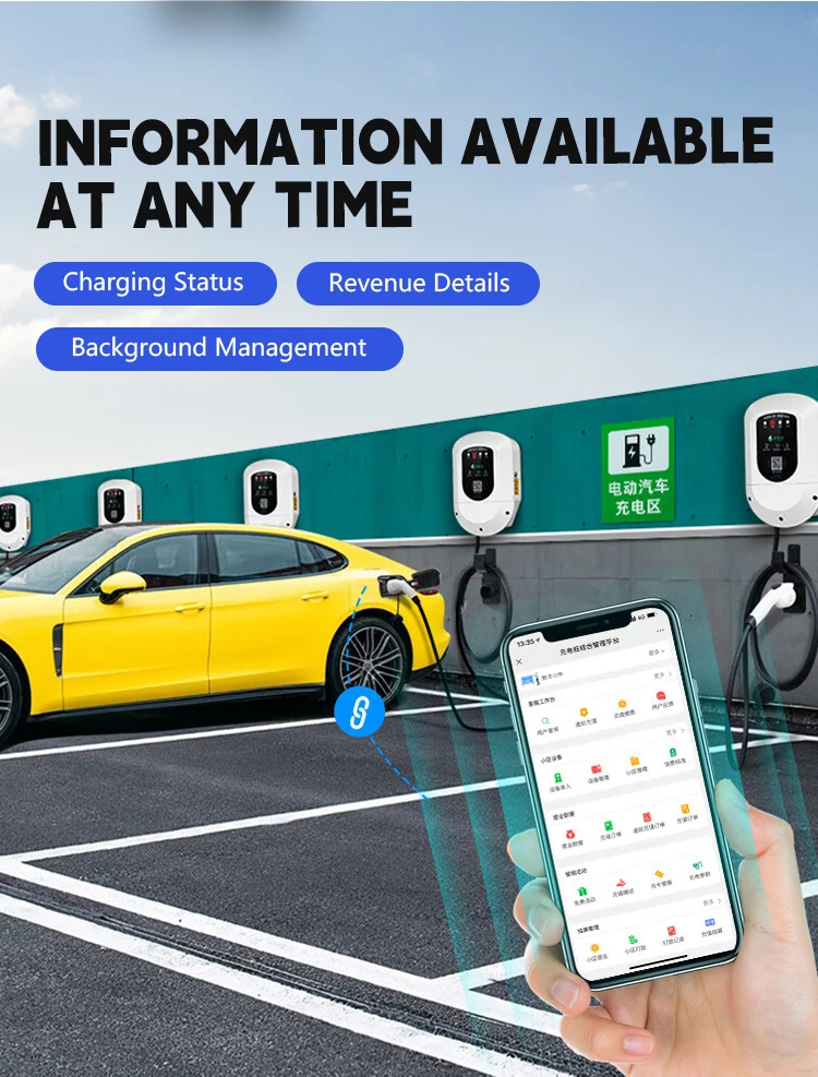 22KW Type 2 Home Wallbox Ev Charger Custom Wall-Mounted Charging ...