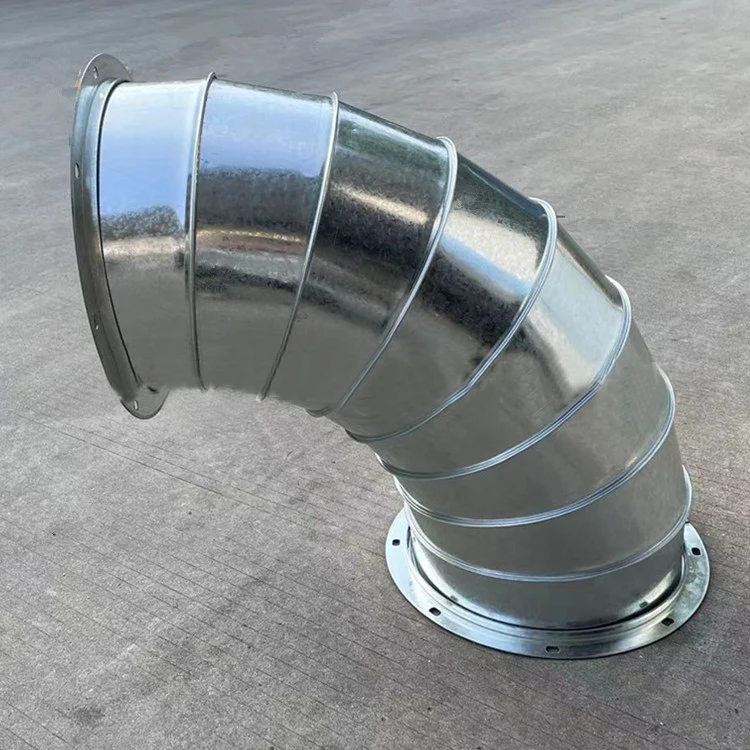 Galvanized Spiral Air Duct 300mm 90 Degree Bend Ventilation Duct ...