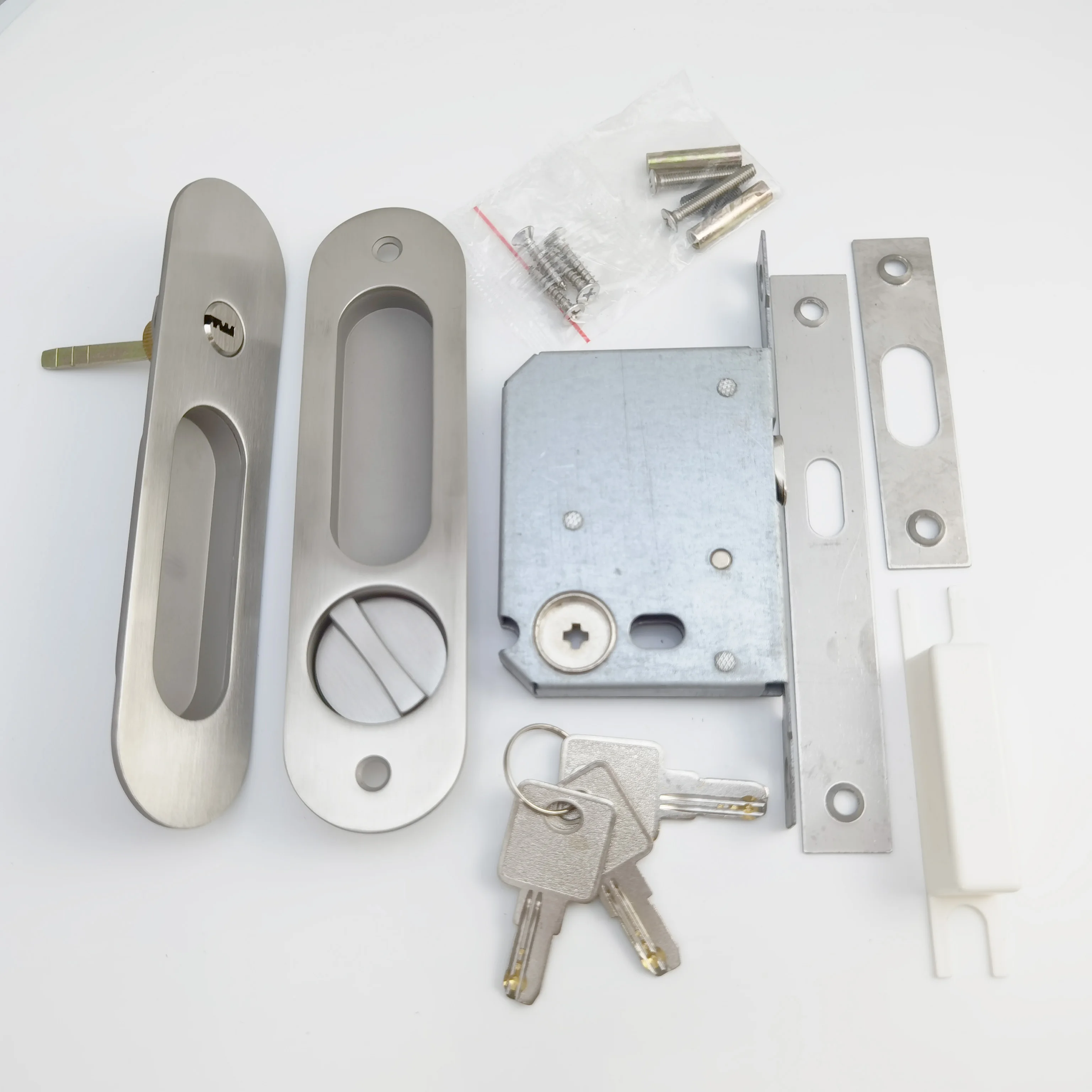 Stainless Sliding Door Lock Hidden Handle Interior Door Pull Lock ...