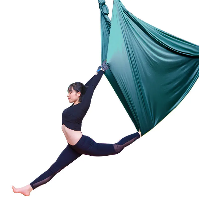 Silky Nylon Fitness Yoga Hammock Set Low Stretch Anti-gravity Aerial Swing Flying Inversion Air ...