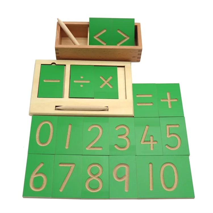 Montessori Wood Digital Numbers Cognitive Wooden Tracing Board - Buy ...
