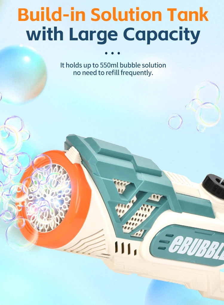 39 Holes Electric Bubble Blower Gun Toys Automatic Bubble Blower ...