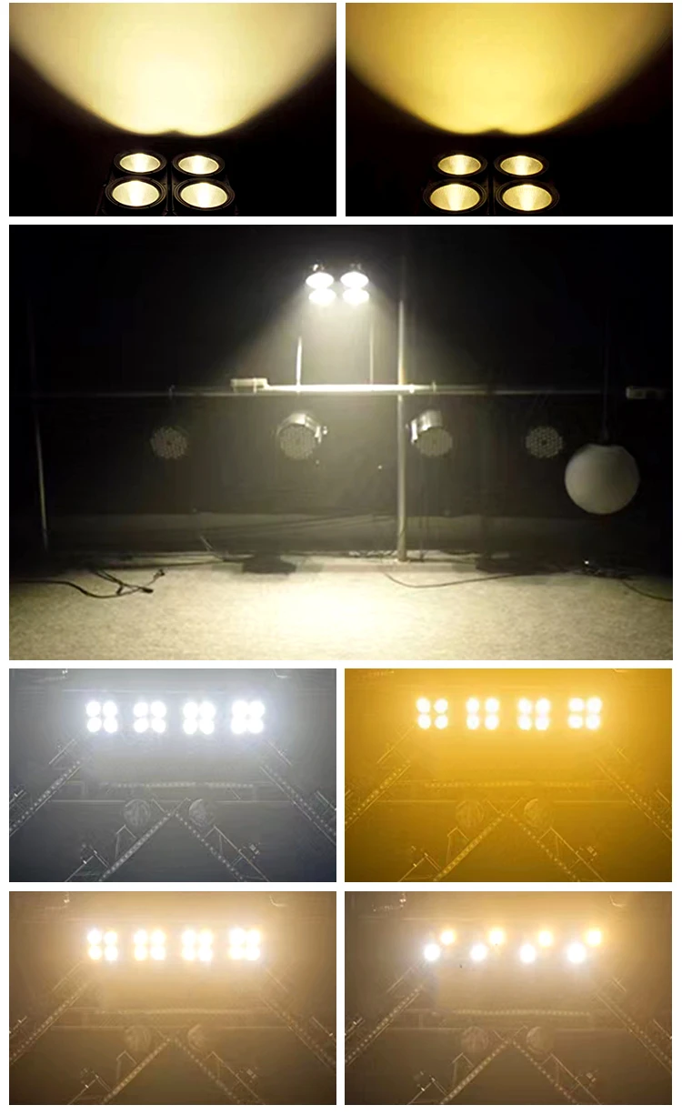 4 Eyes Led Blinder Light - 4x100w COB Warm Cool White 2in1