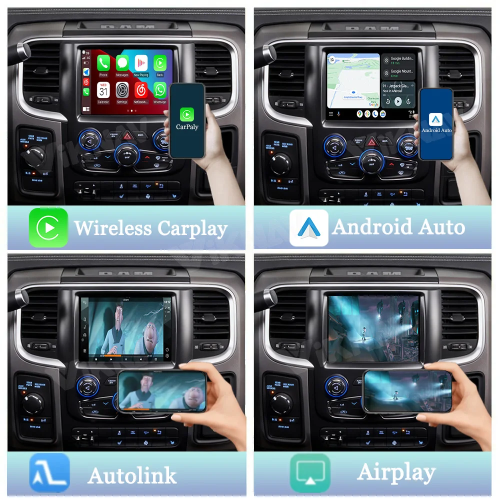 VIKNAV Linux Portable Carplay System Box Dodge Ram 2013-2018 Wireless ...