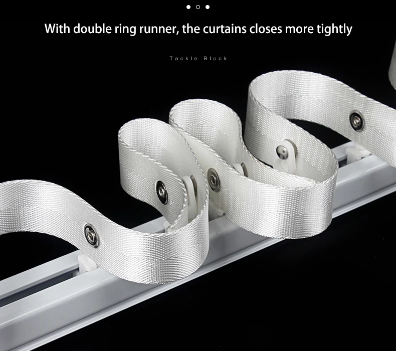 1001 Super Thick S Wave Curtain Ripple Fold Curtain Track