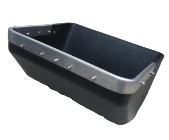 plastic feed trough with stainless steel strap for pig/hog farm ...