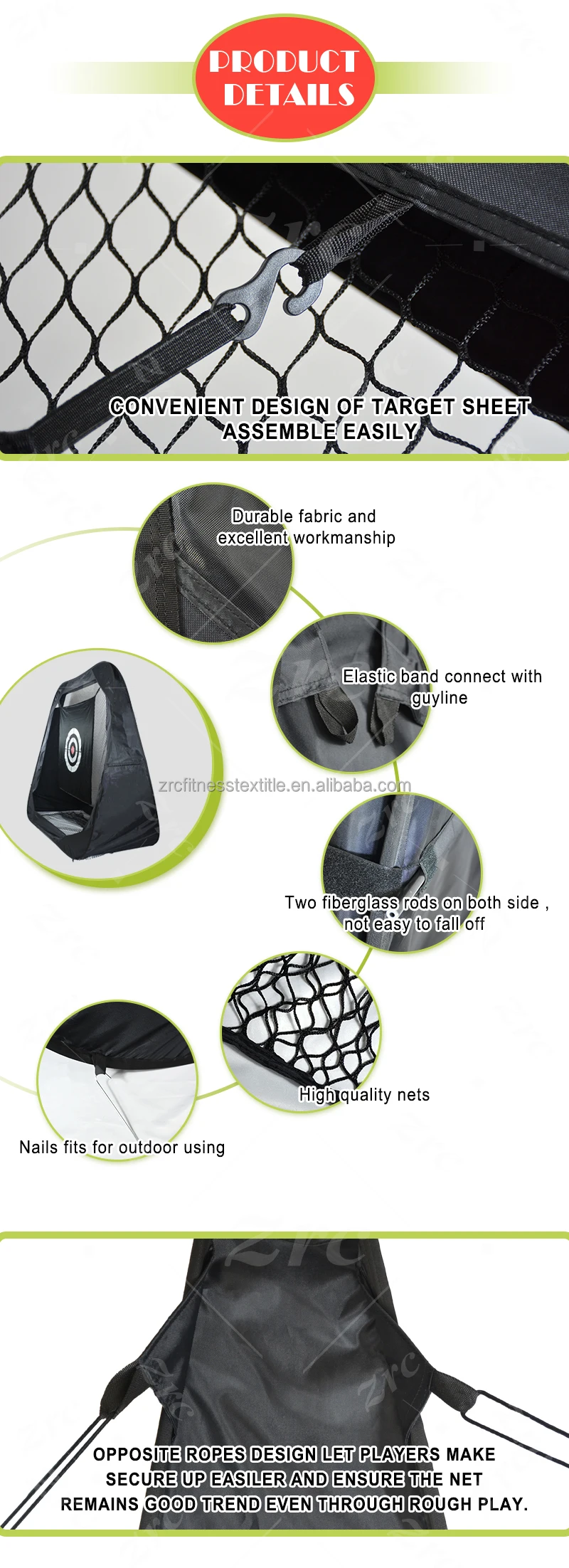 Large Popup Practice Golf Net For Training Golf Chipping Net With ...