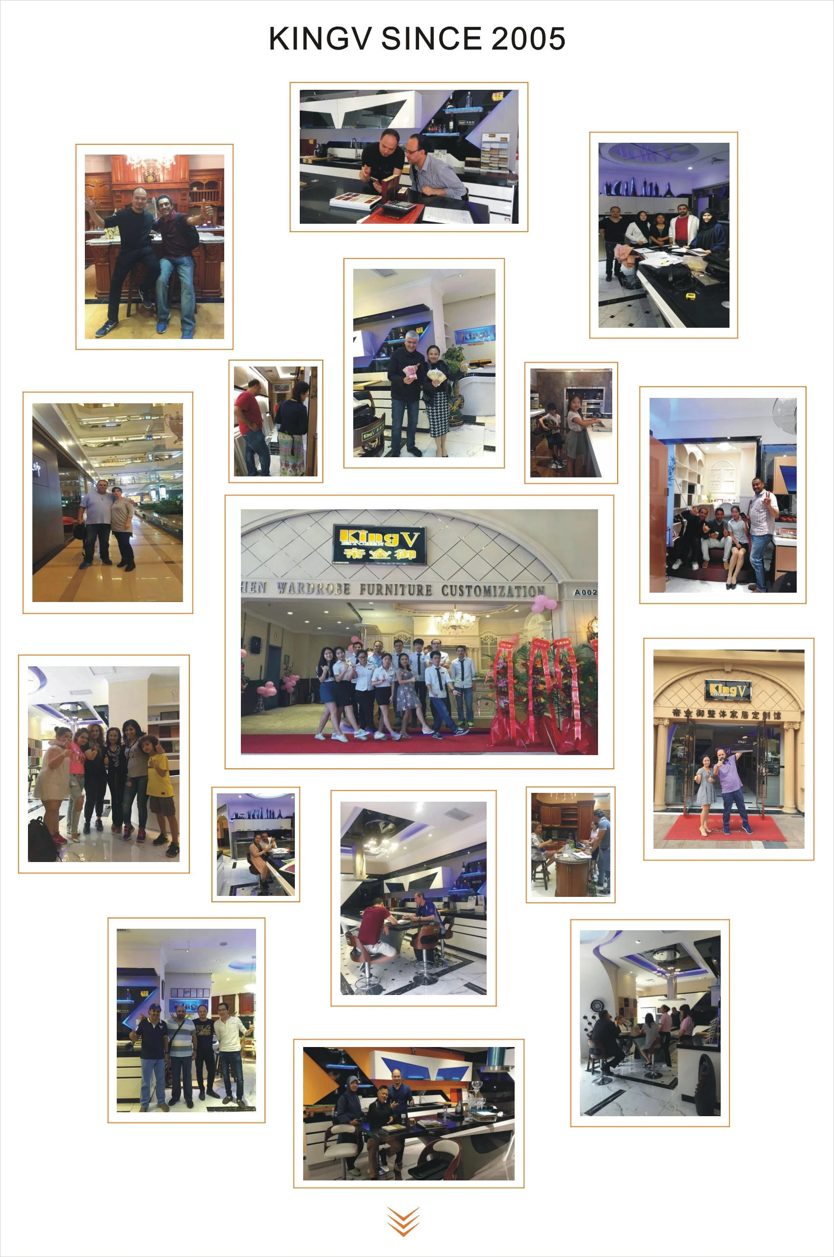 KINGV Italian Modern Luxury Kitchen Cabinets Made in China