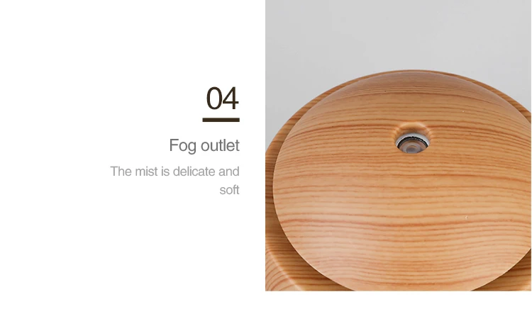 Humidifier Electric Air Aroma Diffuser Wood Ultrasonic 130ML