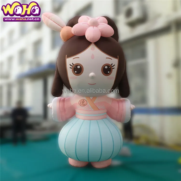 Event Advertising Giant Inflatable Anime Girl Cartoon For Event