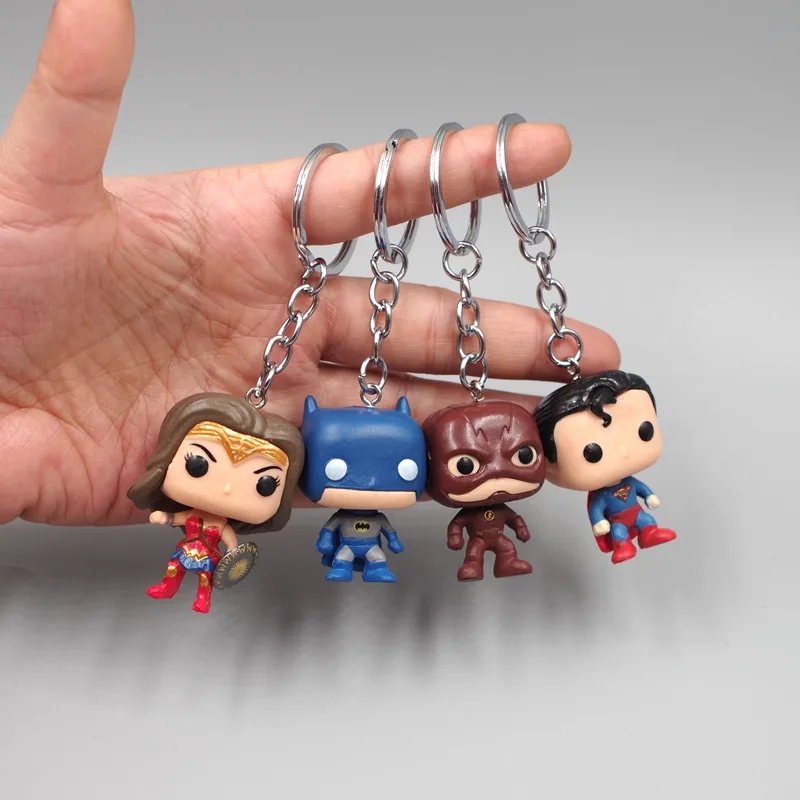 Wholesale Cartoon Pvc Mini 4.5cm 3d Hero Keychain 4pcs Per Set Heroes ...