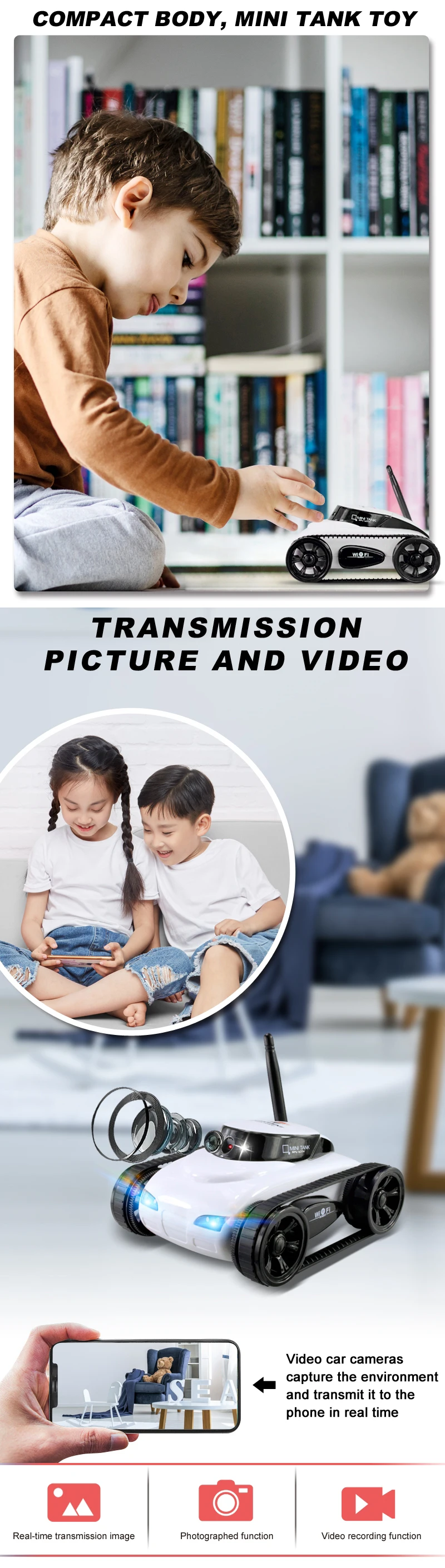 Funny Mini FPV RC Car with Camera - Real-Time Control