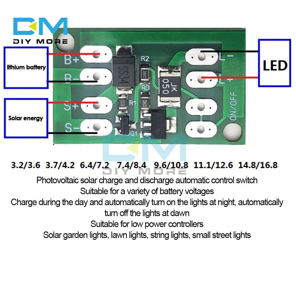 Automatic Solar Panel Battery Charger Board - DIYMORE