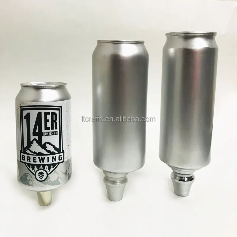 Custom Label Blank Beer Bottle Tap Handle - Silver Can Shape