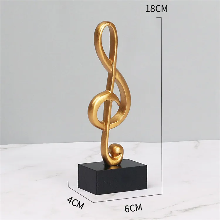 Modern Geometric Resin Music Note Statue Art Decoration Note Trophy ...