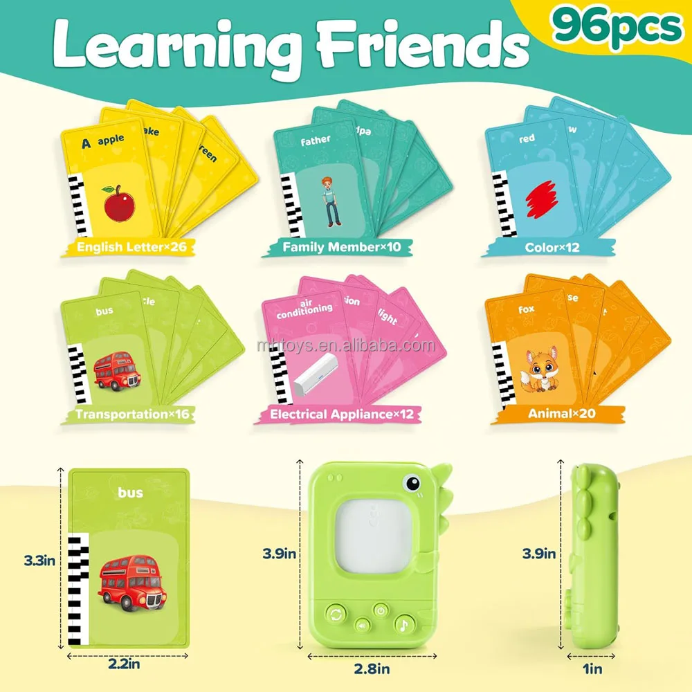 Dinosaur Talking Flash Cards Learning Machine for Kids - Educational ...