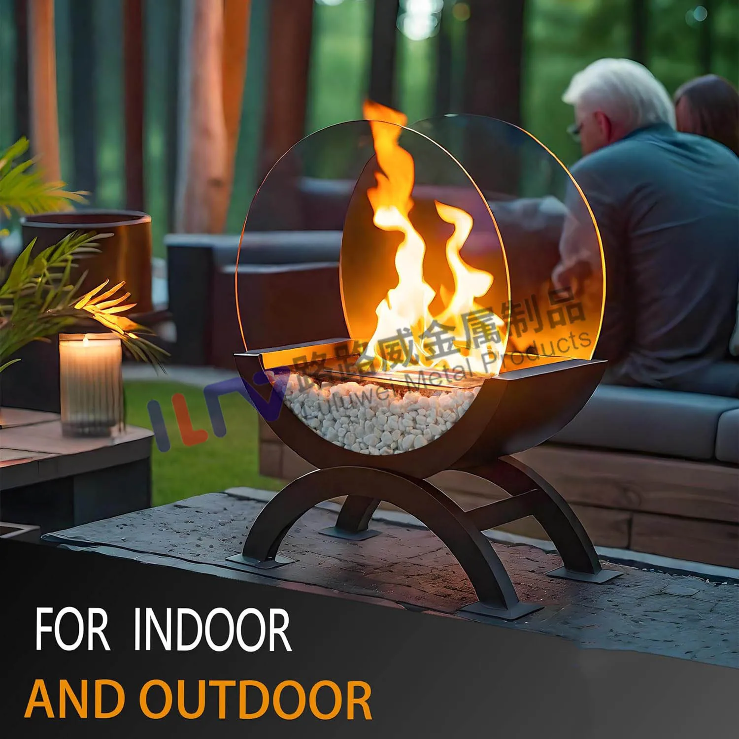 Indoor Smokeless Mini Tabletop Portable Ethanol Fireplace