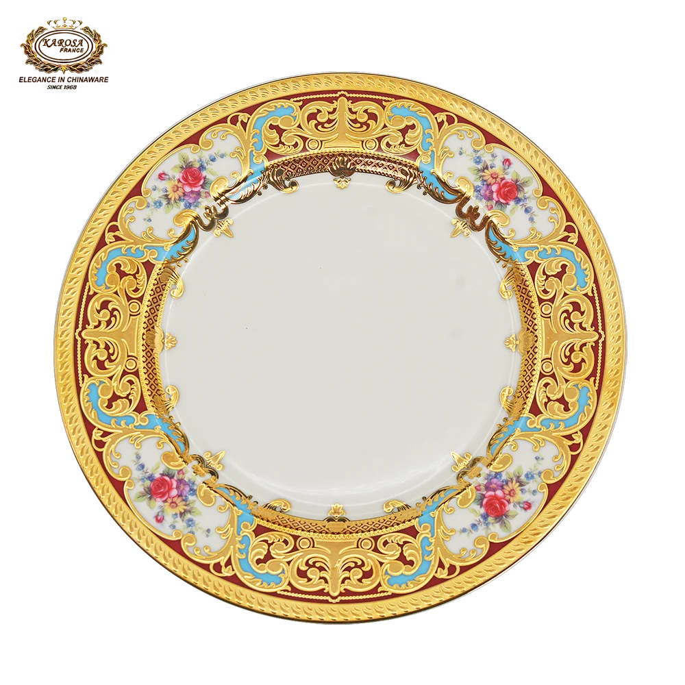 Luxury Dinner Set - 98 Pcs High Quality Gold Porcelain
