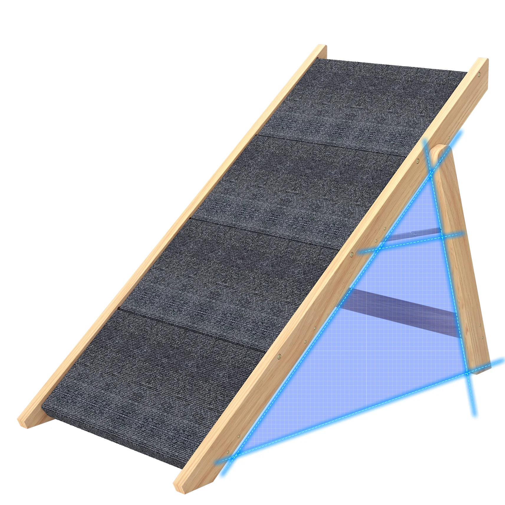 Zmaker Foldable Pet Ramp - Portable Dog Stairs up to 110 Pounds