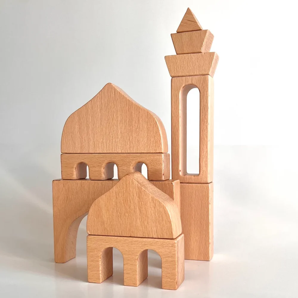 Mosque Wooden Blocks - Islamic Masjid Building Set