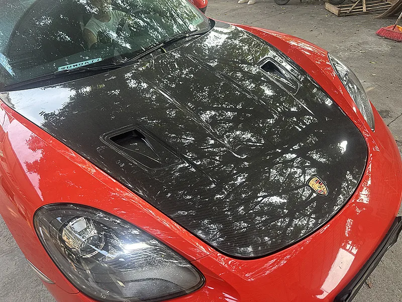 Dry Carbon Fiber PD RS Style Engine Cover Hood for Porsche 718 981 991 ...